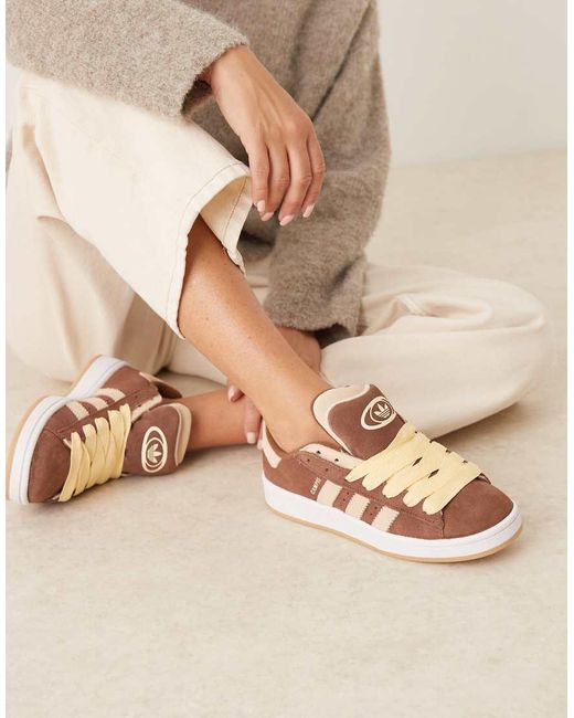 adidas Originals Campus 00's Double Trainers in Natural | Lyst UK