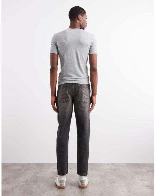 ASOS Tapered Fit Jeans With Yellow Tint in White for Men | Lyst UK