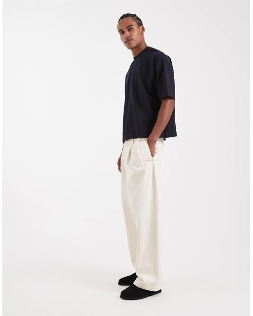 ASOS Circular Design Collection Heavyweight Barrel Fit Jeans in Blue ...