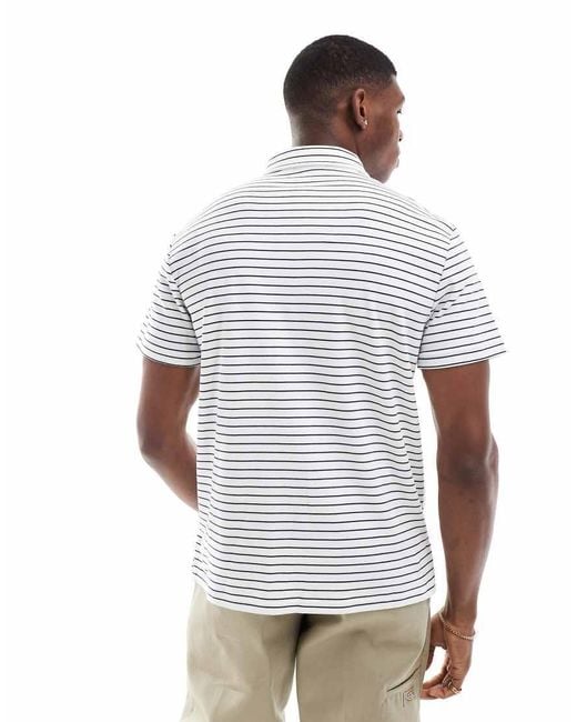 Polo Ralph Lauren Icon Logo Stripe Pima Cotton Custom Fit Polo Shirt in White for Men | Lyst UK