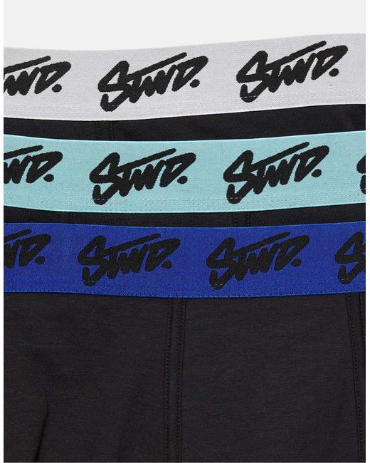 Pull&Bear Pack Of 3 Stwd Logo Boxers in Blue for Men | Lyst UK
