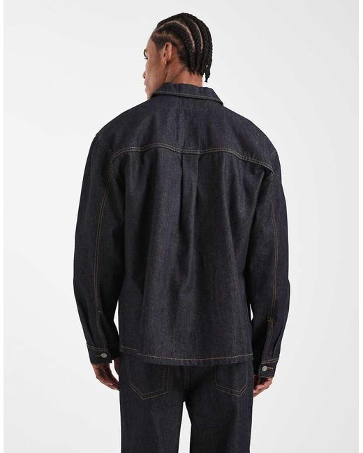 ASOS Circular Design Collection Co-ord Heavyweight Denim Jacket in Blue ...