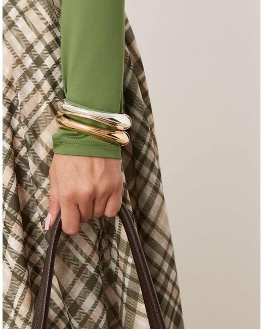 Mango – manschetten-armbänder in Grün | Lyst DE