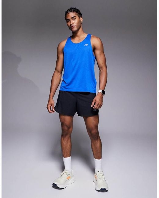 New Balance Rc 5" Ultra Light Split Shorts in Blue for Men | Lyst UK
