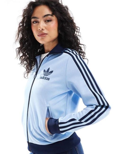 adidas Originals Classics Track Top in Blue | Lyst UK