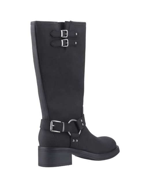 Rocket Dog Nash Tall Biker Boots in Black | Lyst UK