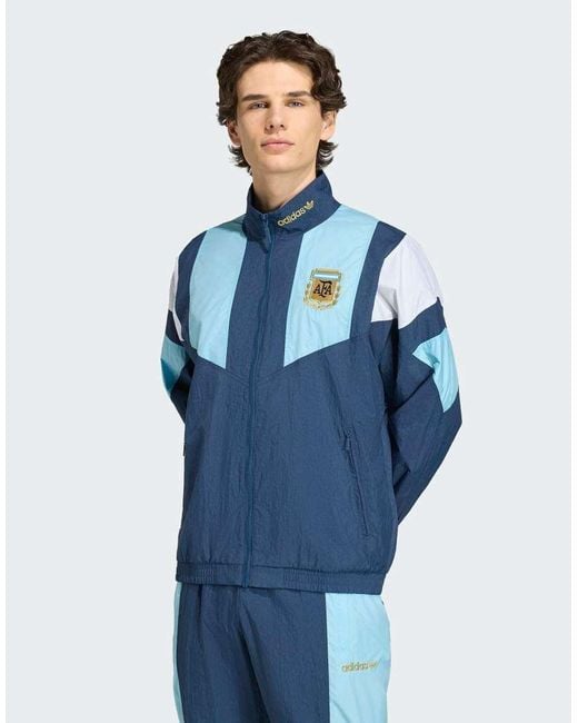 adidas Originals Argentina Eqt Track Top in Blue for Men | Lyst UK