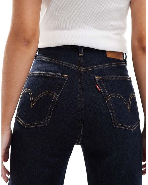 Levi's Ribcage Straight Full Length Jeans in Blue | Lyst UK