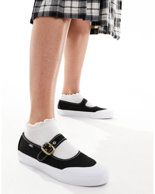 Vans Mary Jane Sneaker Flats in White | Lyst