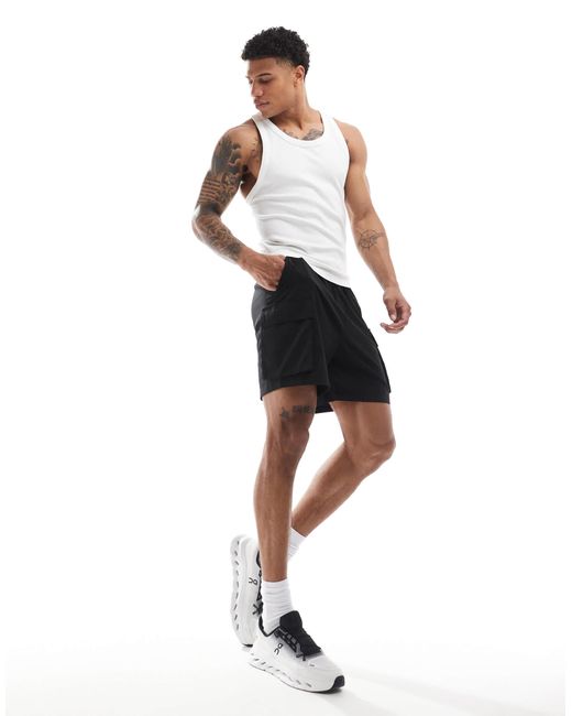 ASOS Icon Seamless Rib Training Racer Back Vest in White for Men | Lyst