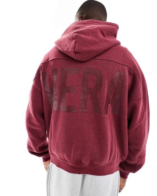 HERA Washed Graphic Hoodie in Red for Men | Lyst UK