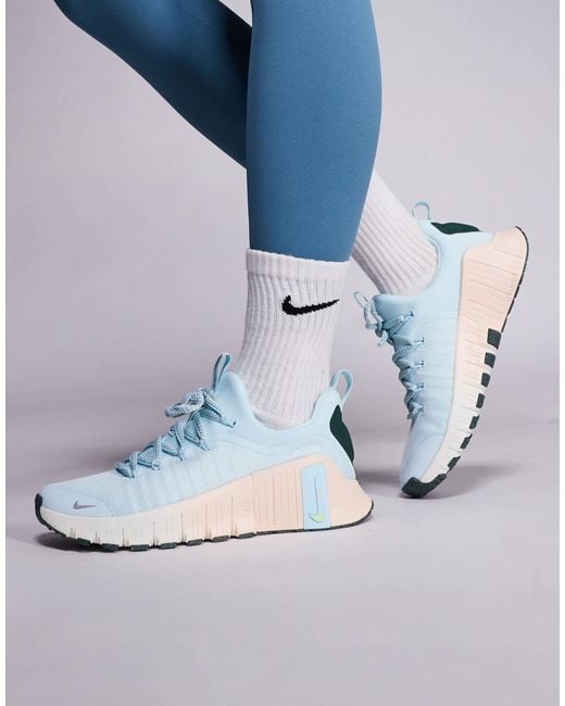 Nike Free Metcon 6 Premium Sneakers in Blue | Lyst