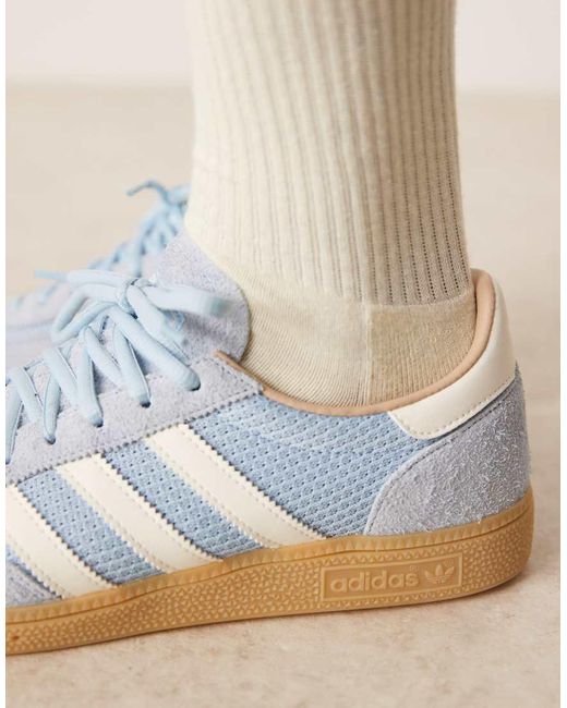 adidas Originals Handball Spezial Sneakers With Crochet Detail in Blue ...