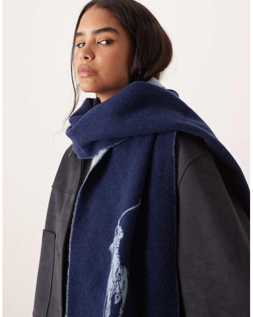Polo Ralph Lauren Polo Logo Scarf in Blue | Lyst UK