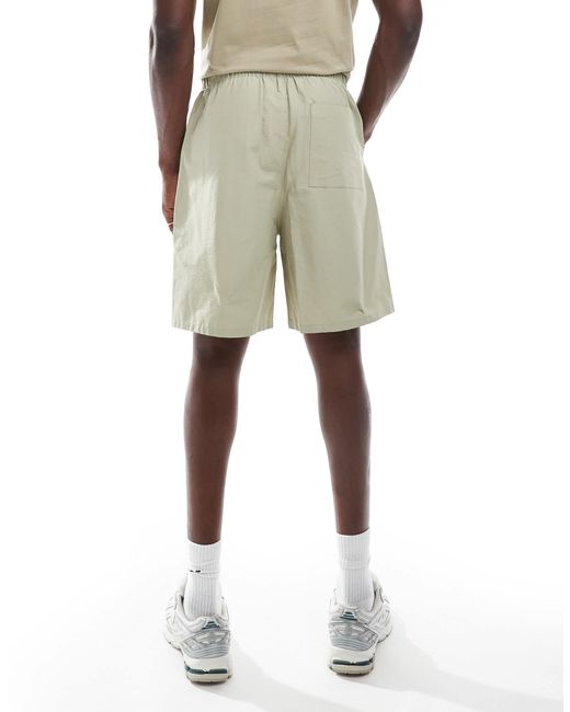 ASOS Long Length Ripstop Shorts in White for Men | Lyst