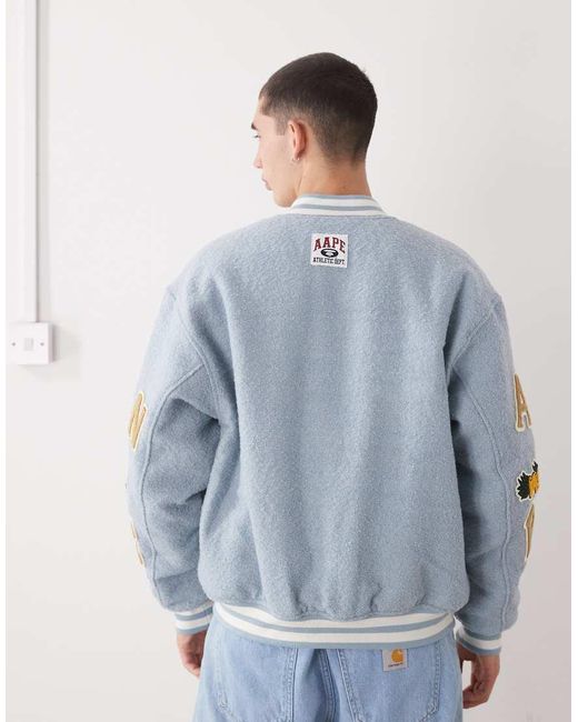 Aape By A Bathing Ape Aape By A Bathing Ape Varsity Bomber Jacket in ...