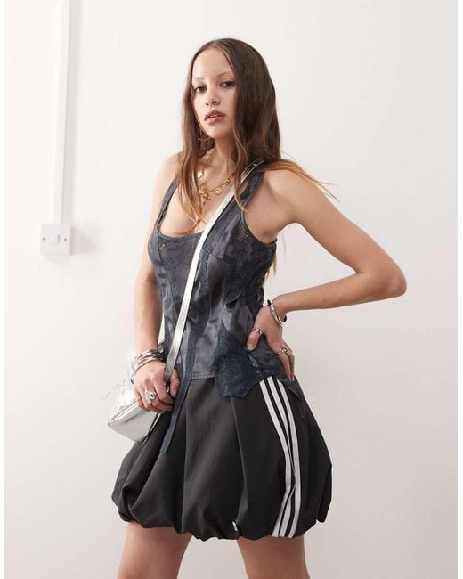 adidas Originals Adilenium Season 3 Bubble Mini Skirt in Natural | Lyst UK