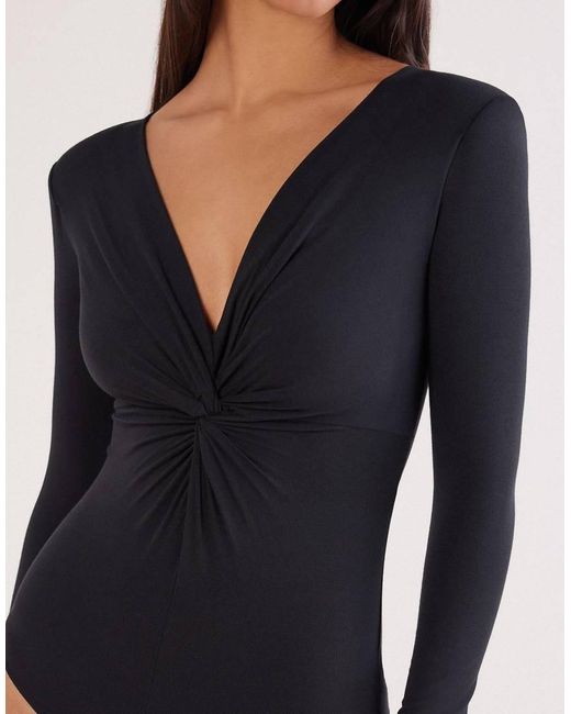 Intimissimi Sensual Attitude Long-Sleeved Bodysuit in Black | Lyst UK