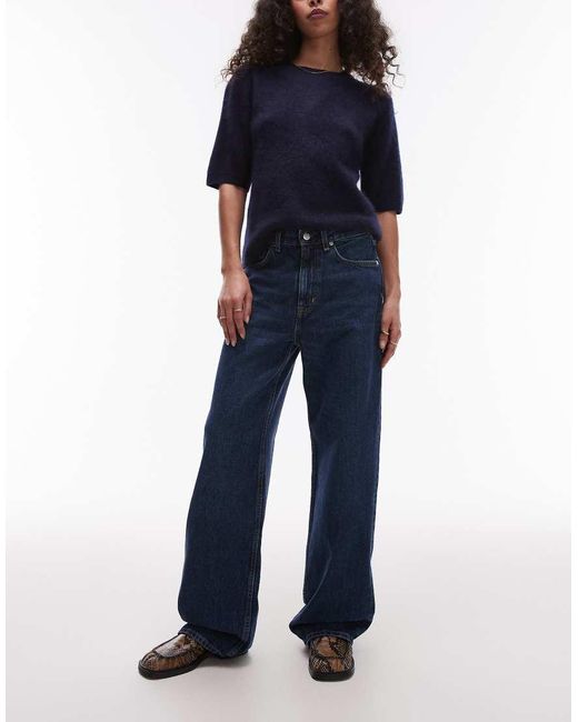 ARKET High Waist Relaxed Leg Jeans in Blue | Lyst UK