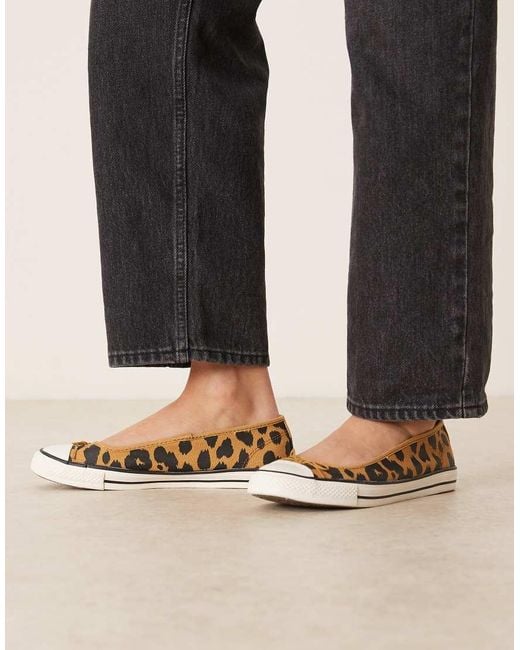 Converse Chuck Taylor All Star Dainty Ballet Flats in Black | Lyst UK