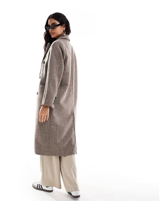 Levi's Blair Western Relaxed Fit Herringbone Wool Blend Overcoat in ...