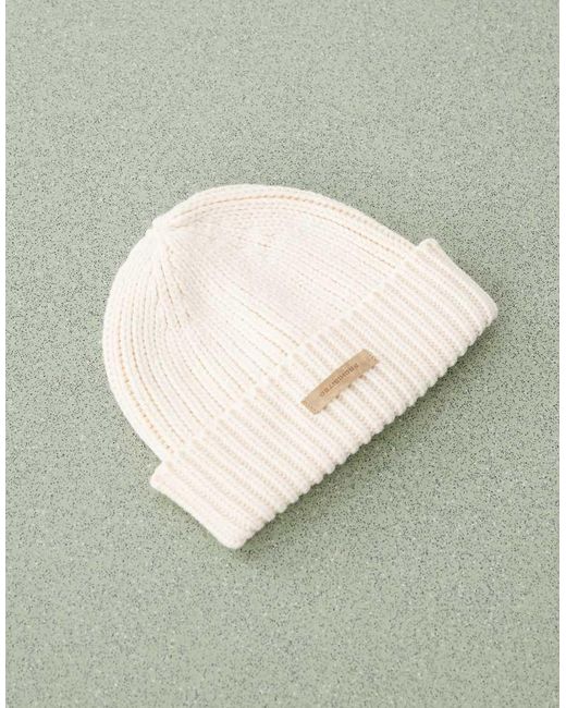 Prohibited Logo Label Knit Beanie in Brown for Men | Lyst UK