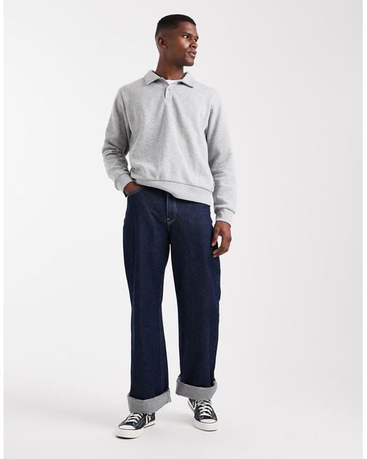 JJ Rebel Polo Sweatshirt in Grey for Men | Lyst UK