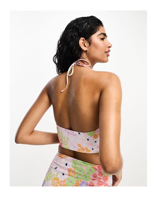Asos Mix And Match Keyhole Cross Neck Bikini Lyst