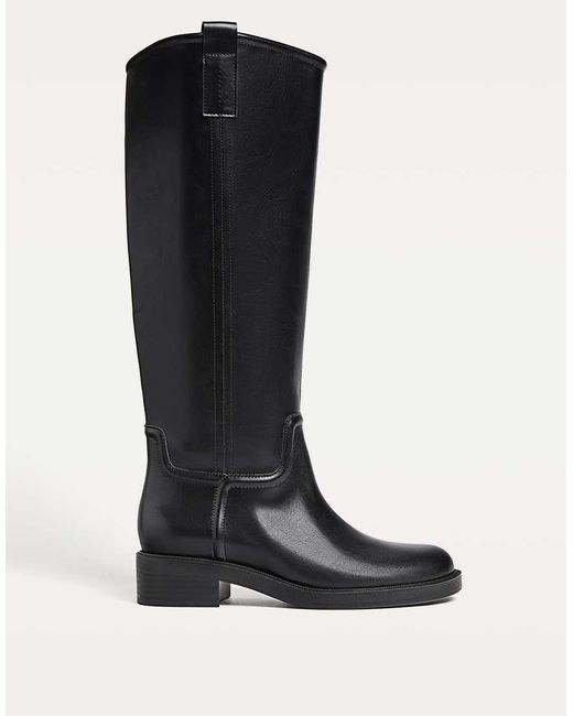 Stradivarius Knee High Riding Boots in Black | Lyst UK