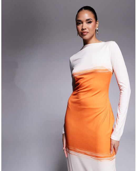 DASKA Jersey Maxi Dress in Gray | Lyst