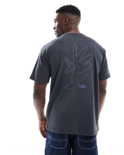 Nike Flower Graphic T-shirt in Blue for Men | Lyst
