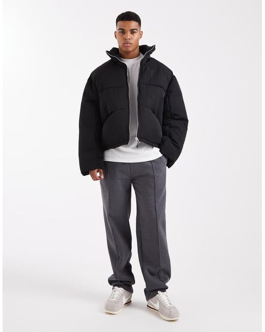 ASOS Oversized Puffer Jacket in Blue for Men | Lyst UK
