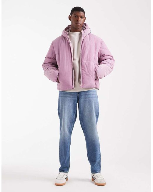 ASOS Puffer Jacket in Pink for Men | Lyst UK