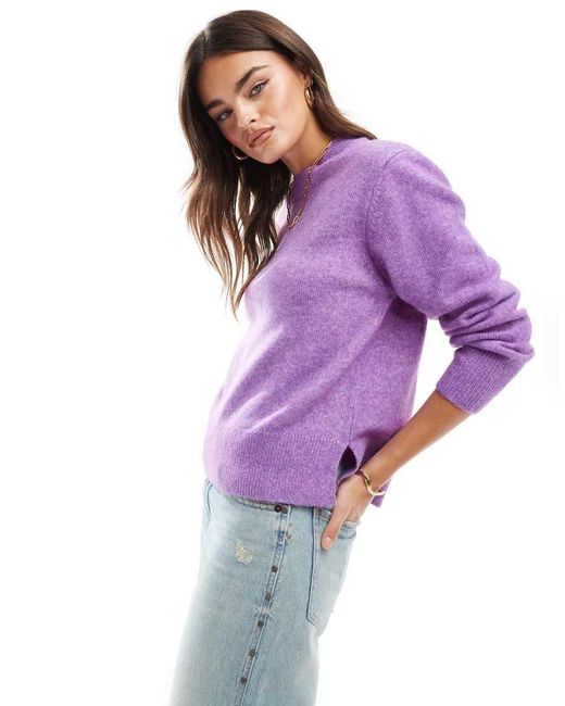 Brave Soul Super Soft Crew Neck Jumper in Purple | Lyst UK