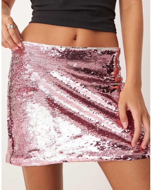 Collective The Label Mini Skirt in Pink | Lyst UK