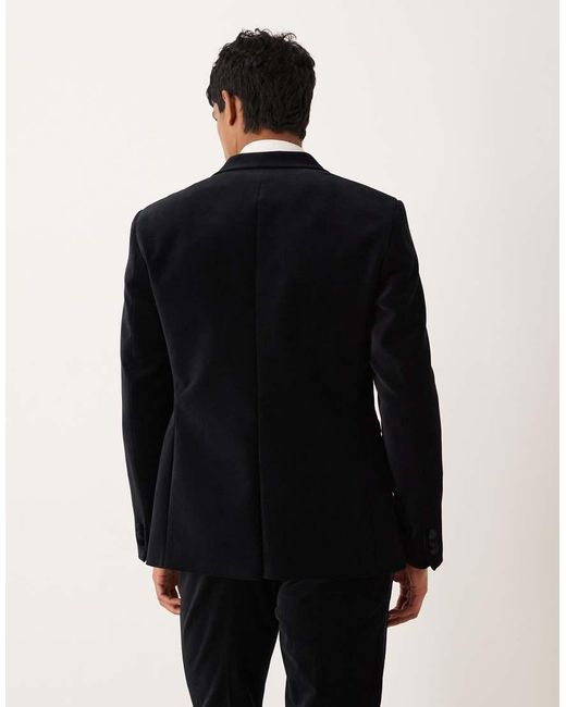 ASOS Smart Slim Suit Tuxedo Jacket in Black for Men | Lyst UK