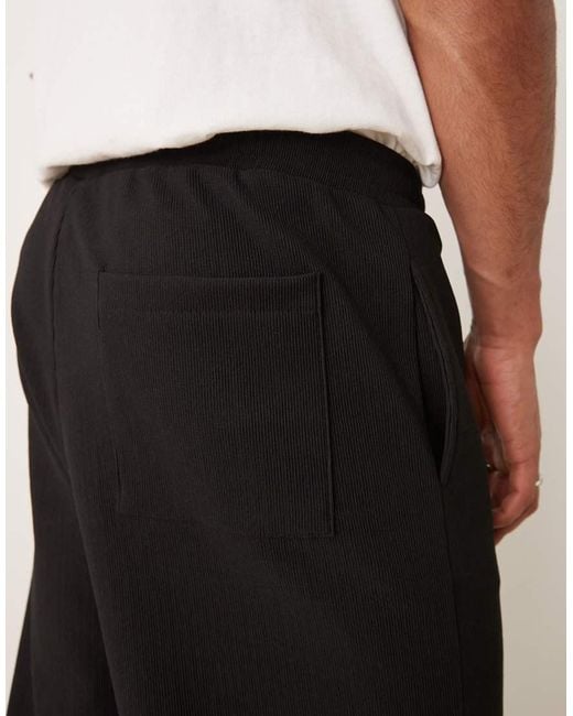 ASOS Co-ord Super baggy Ribbed joggers in Black for Men | Lyst UK