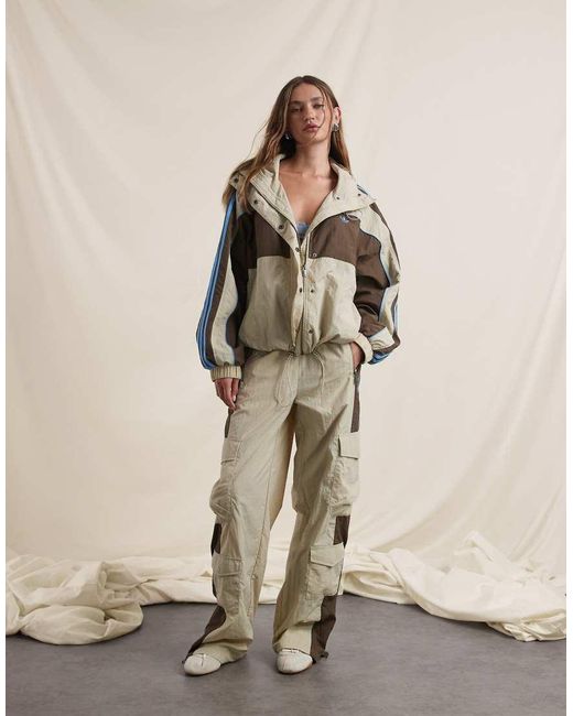 adidas Originals x ASOS Cargo Track Pants in Natural | Lyst UK