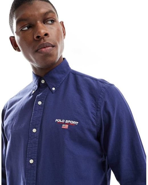Polo Ralph Lauren Sport Capsule Small Logo Garment Dyed Oxford Shirt ...