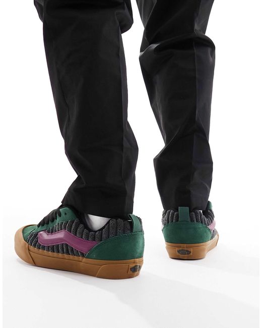 Vans Corduroy Multi Coloured Knu Skool Chunky Trainer With Gum Sole in ...