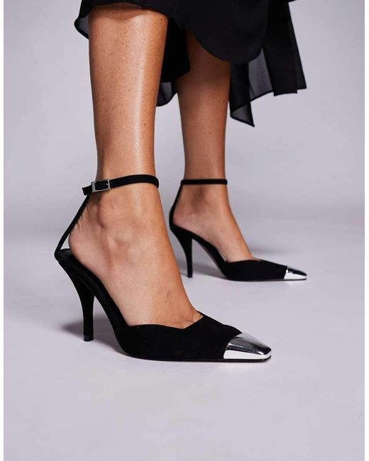ASOS Pride Toe Cap High Heel Shoes in Black | Lyst UK