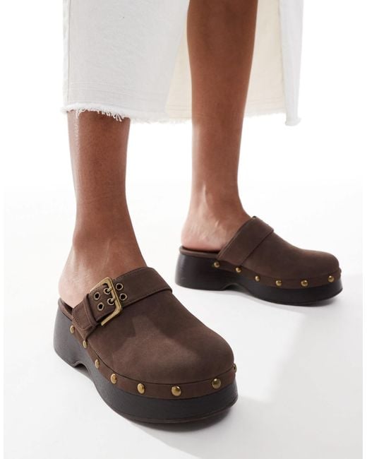 Cotton On Cindy Boho Platform Clogs in Brown | Lyst