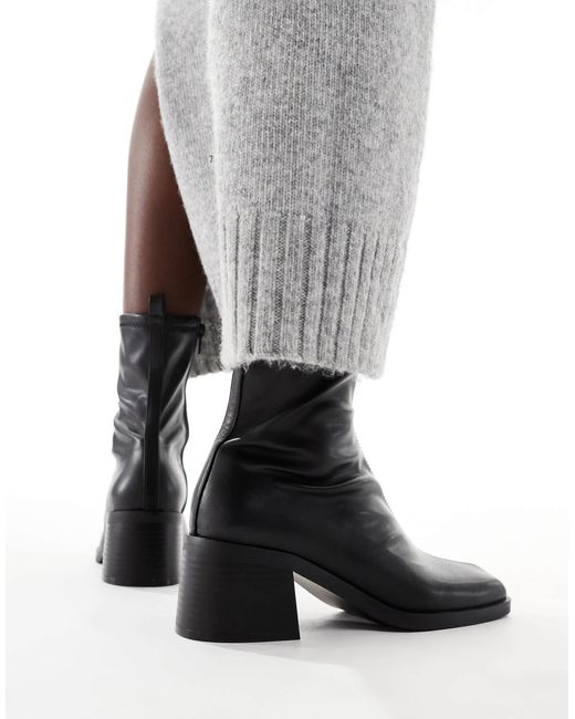 ASOS Ranger Smart Mid-heel Boots in Black | Lyst