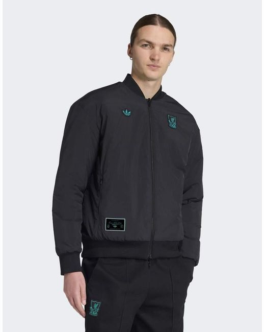 adidas Originals Liverpool Fc Terrace Icons Jacket in Blue for Men ...
