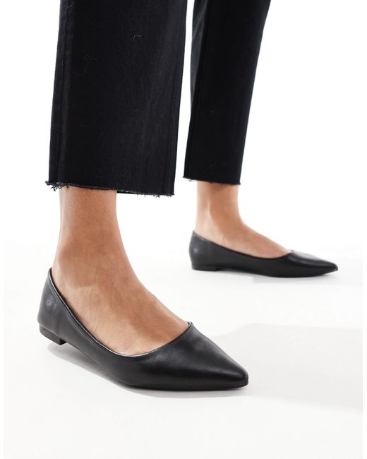 SEQWL Pointed Ballet Flats in Black | Lyst