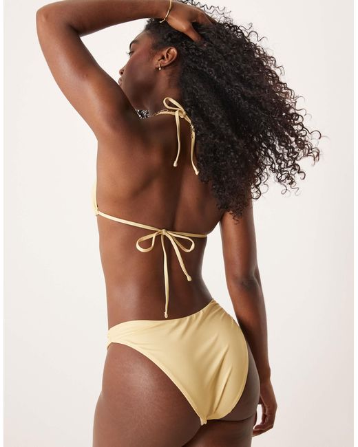 ASOS Triangle Bikini Top Co-ord in Yellow | Lyst