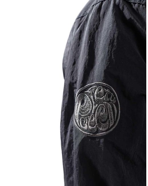 Pretty Green Parka With Sleeve Patch Logo in White for Men | Lyst UK