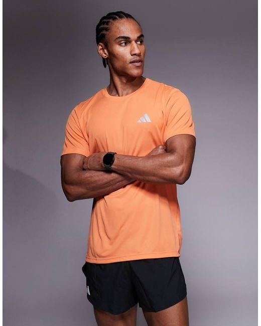 adidas Originals Adidas Running Essentials T-Shirt in Orange for Men ...