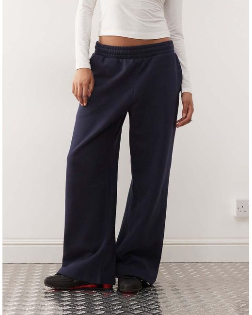 Weekday Heavyweight Jersey Wide Leg joggers in White | Lyst UK