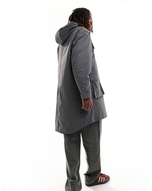 Fred Perry Bonded Parka Coat in Black for Men | Lyst UK